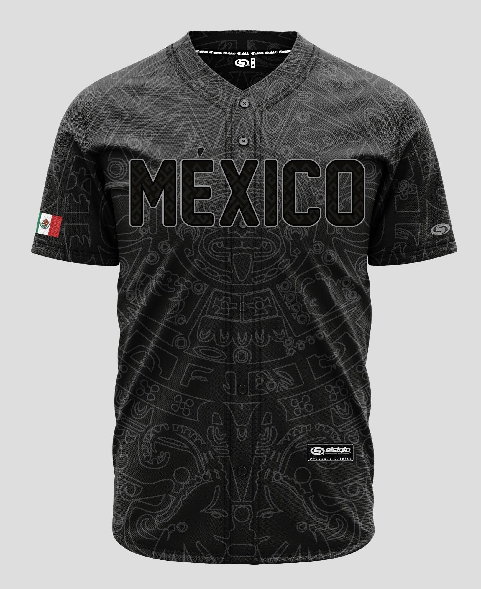 (BLACK) Aztec Mexico Jersey – BeisbolMXShop